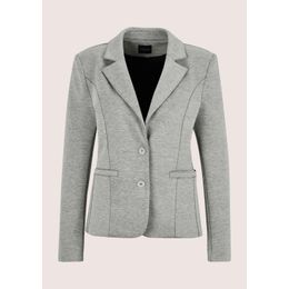 Madeleine Mode MADELEINE Damen Jackenblazer "Blazer Jersey-Blazer in modischer Kurzform", grau, Modern, Gr. 46, Obermaterial: 77% Polyester PES. 15% Viskose CV. 8%