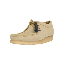 Clarks Herren Schn&uuml;rschuh "Wallabee Maple", Gr. 45, beige, Leder, Schuhe, mit unnachahmlicher Kreppsohle