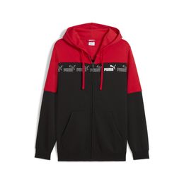 Puma Herren Hoodie "Around the Block Kapuzenjacke Herren", rot, Gr. S, Obermaterial: 34% Polyester, 66% Baumwolle. Kapuzenfutter: 100% Baumwolle.