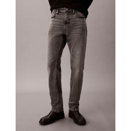 Herren Slim-fit-Jeans "SLIM JEANS", grau, Gr. 34, Calvin Klein Jeans, unifarben, Denim/Jeans, Obermaterial: 98% Baumwolle, 2% Elasthan, Jeans, Slim