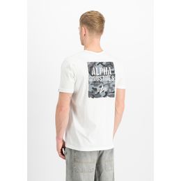 Herren T-Shirt "Camo Print T-Shirt", wei&szlig;, Gr. XXXL, Alpha Industries, Obermaterial: 100% Baumwolle, Shirts