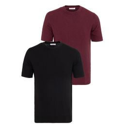 T-Shirt Basic-Strick-T-Shirt, 2Er-Pack