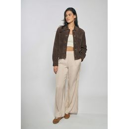 Freaky Nation Damen Lederjacke "Lederjacke-FN", braun, Gr. XS, Oberstoff: 100% Leder. Futter: 100% Baumwolle, Jacken