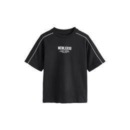 next T-Shirt Jungen Gr&ouml;&szlig;e 122 schwarz / wei&szlig;