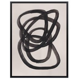 Bilderwelten Leinwandbild Schwarze Spiralen