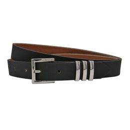 AnnaMatoni Damen Lederg&uuml;rtel "AnnaMatoni AnnaMatoni Damen Lederg&uuml;rtel mit silberfarbener", schwarz, Gr. 95, 100% Leder, G&uuml;rtel