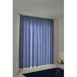 Vorhang Adam, B:145cm H:145cm, blau, Baumwolle (Bio-Baumwolle), Wohnzimmer, Gardinen, "Uni Collection", aus 100% Bio-Baumwolle, Vorhang nach Wunschma&szlig;