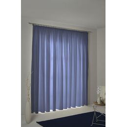 Vorhang Adam, B:145cm H:225cm, blau, Baumwolle (Bio-Baumwolle), Wohnzimmer, Gardinen, "Uni Collection", aus 100% Bio-Baumwolle, Vorhang nach Wunschma&szlig;