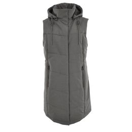 NAVIGAZIONE Damen Steppweste "NAVIGAZIONE Langweste", gr&uuml;n, Gr. 50, uni, Obermaterial: 100% Polyester PES., Westen, mit verl&auml;ngertem Schnitt