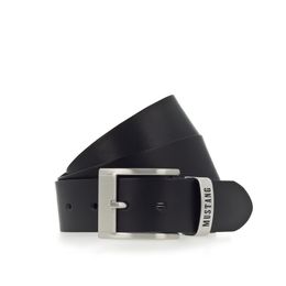 Mustang Herren Lederg&uuml;rtel ""Spencer"", schwarz, Gr. 130, unifarben, Rindsleder, G&uuml;rtel, mit &Uuml;berl&auml;nge, 4 cm breit, aus Rindsleder, unifarben