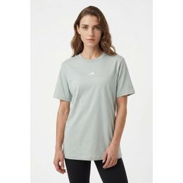 Damen T-Shirt "ESSENTIALS BAUMWOLL-, KLEINES LOGO", gr&uuml;n, Gr. XS, adidas Sportswear, Obermaterial: 100% Baumwolle, Shirts, Basic Design,