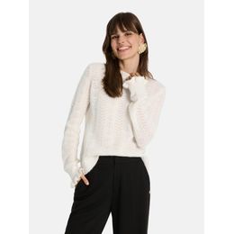 LIEBLINGSST&Uuml;CK LIEBLINGSST&Uuml;CK Damen Strickpullover "ZipporaL", wei&szlig;, Gr. 40, 40% Polyamid, 30% Wolle, 30% Alpaka, Pullover, mit Alpakawolle und Wolle