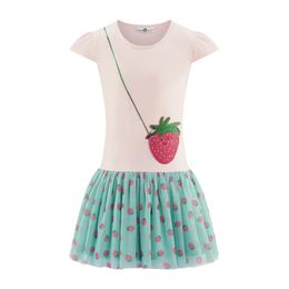 happy girls M&auml;dchen Sommerkleid "M&auml;dchenkleid", rosa, Gr. 116, Stoff, 100% Polyester, Kleider