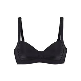 Lascana Damen Bandeau-Bikini-Top "Ronda", blau, Gr. 44, unifarben, Obermaterial: 82% Polyamid, 18% Elasthan. Futter: 100% Polyester. Miedereinsatz: