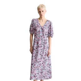 Marc O'Polo Damen Druckkleid "aus Viskose-Mix mit Crinkle-Effekt"light blau, Gr. M, MARC O'POLO DENIM, bedruckt, Obermaterial: 73% Viskose, 27% Baumwolle, Kleider