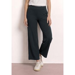 Street One Damen Jerseyhose, schwarz, Gr. 44, unifarben, Jersey, 95% Viskose, 5% Elasthan, Hosen, High Waist