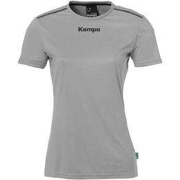 Kempa Damen T-Shirt "Shirt POLY WOMEN", grau, Gr. XS, Obermaterial: 100% Polyester Pol. recyc.., Shirts