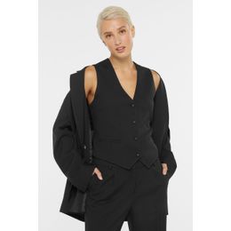 Damen Anzugweste, schwarz, Gr. L, SENSES.THE LABEL, unifarben, Web, Material: 84% Polyester, 13% Viskose, 3% Elasthan, Futter: 100% Satin, Westen,