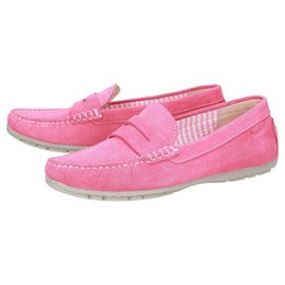 Sioux Damen Slipper "Carmona-700", Gr. 41,5, pink, Obermaterial: 100% Kalbsveloursleder CAVL. 100% Gummi rubber., Schuhe