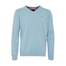 FQ1924 Herren Strickfleece-Pullover "Strickpullover FQFynjard", blau, Gr. L, Obermaterial: 100% Baumwolle CO., Pullover