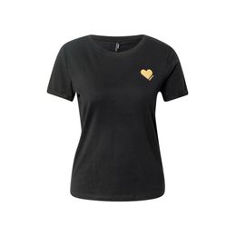 Only T-Shirt 'ONLKita' Damen Gr&ouml;&szlig;e L gold / schwarz
