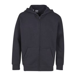 Urban Classics Jungen Kapuzenpullover "Urban Classics Kids Basic Essential Zip Hoody", schwarz, Gr. 146, unifarben, 65% Baumwolle, 35% Polyester,