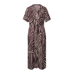 Street One Kleid Damen Gr&ouml;&szlig;e 46 hellbeige / dunkelrot Sommerkleid