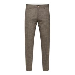 SELECTED Pleat-Front Pants 'SLHOasis' male size 56 Muddy colored