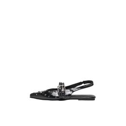 ONLY Ballet Flats with Strap 'ONLAURA-5' female size 41 Black / Silver