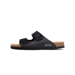 Bayton Pantolette 'Atlas' Herren Gr&ouml;&szlig;e 45 braun / dunkelgrau / schwarz