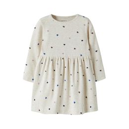 name it Kleid 'NMFNUTTI' M&auml;dchen Gr&ouml;&szlig;e 110 hellbeige / rosa / burgunder