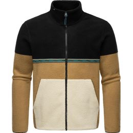 Ragwear Fleecejacke 'Lonndy' Herren Gr&ouml;&szlig;e XXL camel / hellbeige / schwarz
