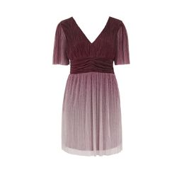 WE Fashion Kleid Damen Gr&ouml;&szlig;e 50 aubergine Sommerkleid