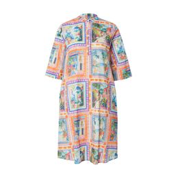 EMILY VAN DEN BERGH Kleid Damen Gr&ouml;&szlig;e 48 blau / hellblau / neonorange / hellpink Sommerkleid