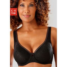 Damen Minimizer-BH, NUANCE BY LASCANA, Gr. 90, schwarz, Netz, Obermaterial: 80% Polyamid, 20% Elasthan, BHs, im modernen Design mit gl&auml;nzendem