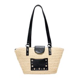 Bershka Shopper Damen Gr&ouml;&szlig;e One Size beige / schwarz
