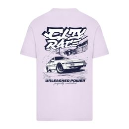 MisterTee Herren T-Shirt "MisterTee City Race Unleashed Power Tee", rosa, Gr. XL, bedruckt, 100% Baumwolle, Shirts