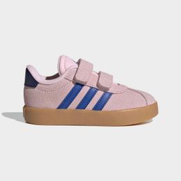 M&auml;dchen Sneaker "VL COURT 3.0", adidas Sportswear, Gr. 25clear pink, royal blau, gum 3, Leder, Synthetik, Schuhe, inspiriert vom Design des adidas