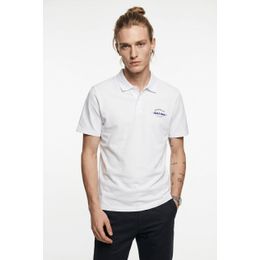 Jack & Jones JACK & JONES Herren Poloshirt "JJBRANDON POLO SS"hellwei&szlig;, Gr. XS, bedruckt, Jersey, Obermaterial: 100% Baumwolle, Shirts