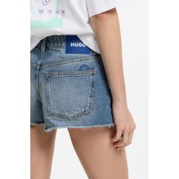 Hugo Damen Jeansshorts "Galimon", blau, Gr. 30, Destroyed-Effekte, Denim/Jeans, Obermaterial: 100% Baumwolle, Jeans, mit Destroyed-Effekten, Mid Rise