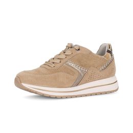 Gabor Damen Sneaker "Sneaker low", Gr. 37, beige, Schuhe