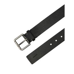 Calvin Klein Herren Lederg&uuml;rtel "CASUAL ROLLER BUCKLE 40MM"schwarz, antique silber, Gr. 105, unifarben, B&uuml;ffelleder, G&uuml;rtel, Regular fit und