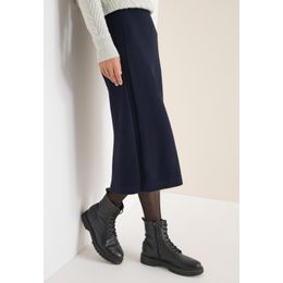 Cecil Damen Midirock, blau, Gr. XL, unifarben, Stoff, 33% Polyester, 31% Polyacryl, 24% Baumwolle, 12% Nylon, R&ouml;cke, mit Schlitz