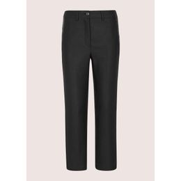 Madeleine Mode MADELEINE Damen Stoffhose "Leinenhose Stoffhose mit Formbund", schwarz, Modern, Gr. 36, Obermaterial: 75% Lyocell CLY. 25% Leinen LI., Hosen,