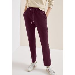 Cecil Damen Stoffhose, rot, Gr. L, unifarben, Web, 66% Baumwolle, 30% Polyester, 4% Elasthan, Hosen, Middle Waist
