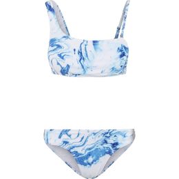 Urban Classics Damen B&uuml;gel-Bikini "Urban Classics Damen Ladies Asymmetric Tank Top Bikini", blau, Gr. XS, 85% Polyester, 15% Elasthan, Bikini-Sets