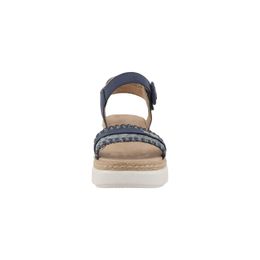 Tom Tailor Damen Mules "Tom Tailor Flat Sandals - Mules", Gr. 41, blau, Textil, unifarben, Schuhe