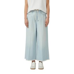s.Oliver Damen Weite Jeans "Jeans Suri", blau, Gr. 34, unifarben, Denim/Jeans, Obermaterial: 61% Lyocell, 39% Baumwolle, Jeans, im Five-Pocket Style