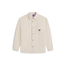 Tommy Jeans Button Up Shirt 'BRICK' male size XXL Ecru