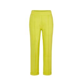 GOLDNER Damen Stoffhose "Hose mit 7/8-L&auml;nge", gr&uuml;n, Gr. 40, Obermaterial: 67% Viskose CV. 27% Polyamid PA. 6% Elasthan EL., Hosen, Saumaufschlag